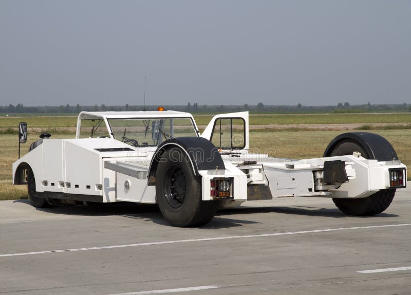 Towbarless Pushback Tractors in Airports Stock Photo - Image of self ...