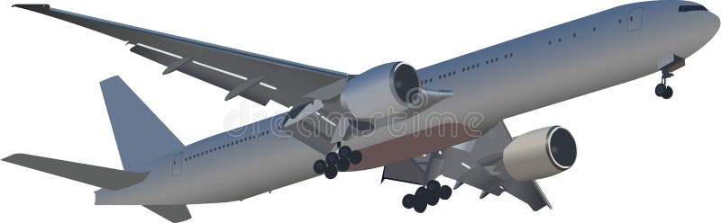 Aircraft vector drawing stock vector. Illustration of drawing - 68500169