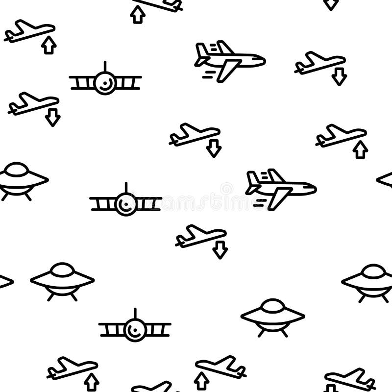 Aircraft Vector Seamless Pattern Stock Vector - Illustration of graphic ...