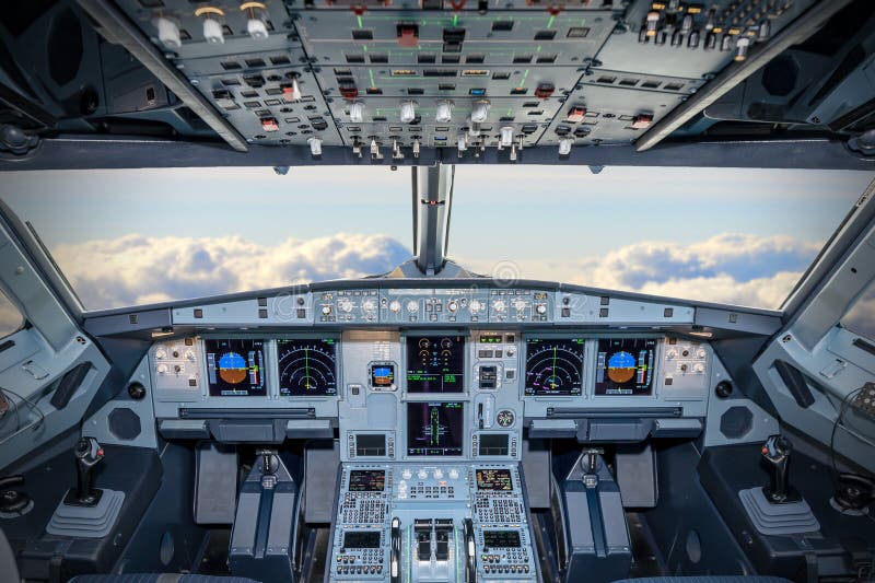 Aircraft view from cockpit stock photo. Image of altitude - 272385616