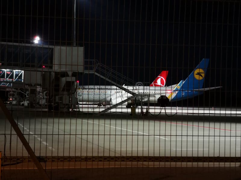 Aircraft editorial stock image. Image of dark, wall - 122501394