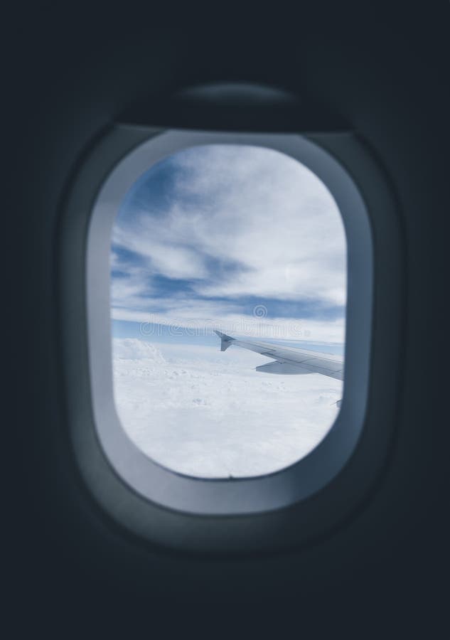 Airplane Porthole Window during Flight Stock Image - Image of speed ...