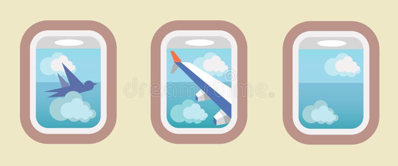 Aircraft Windows, Airplane Windows Stock Vector - Illustration of glass ...