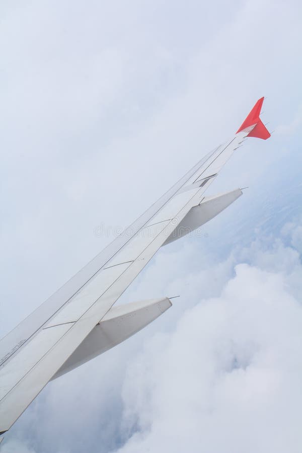 Aircraft wing in the air stock photo. Image of plane - 58004176