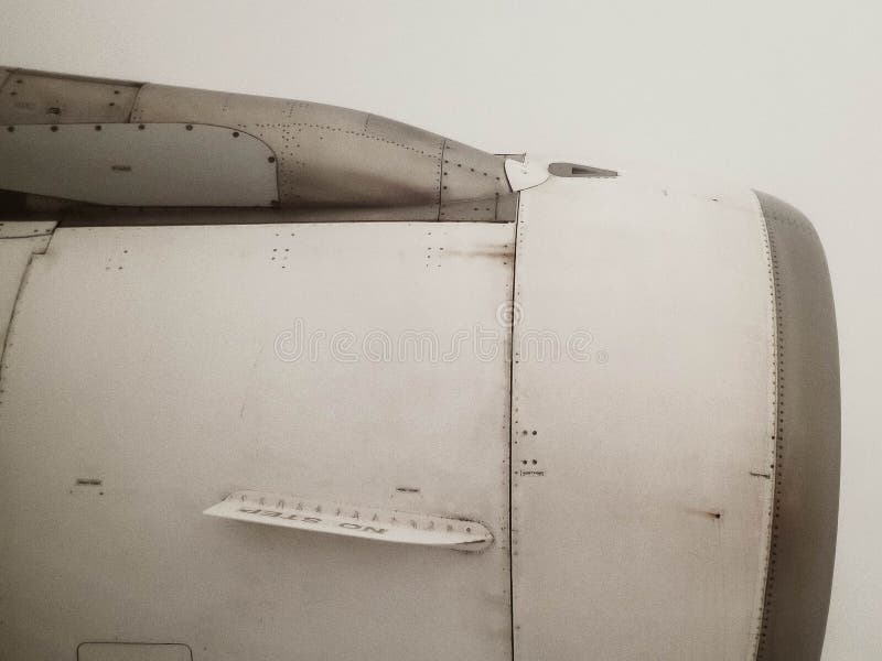 Aircraft wing engine stock photo. Image of closeup, close - 264144994