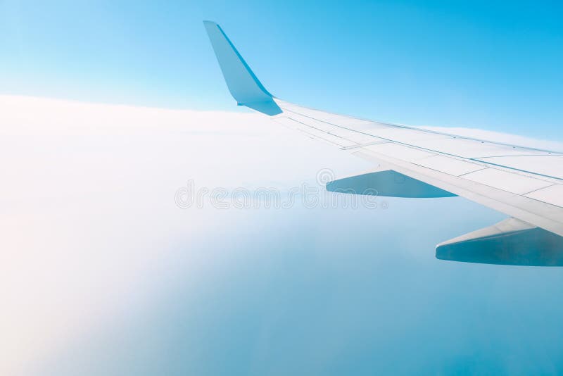 Aircraft Wing in Flight stock photo. Image of plane - 250542790