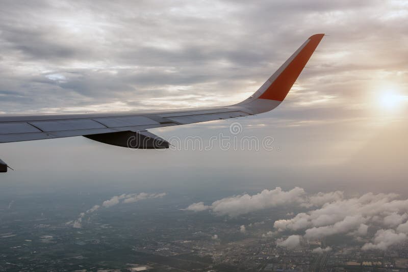 Aircraft Wing Transportation Plane Flying Stock Image - Image of speed ...