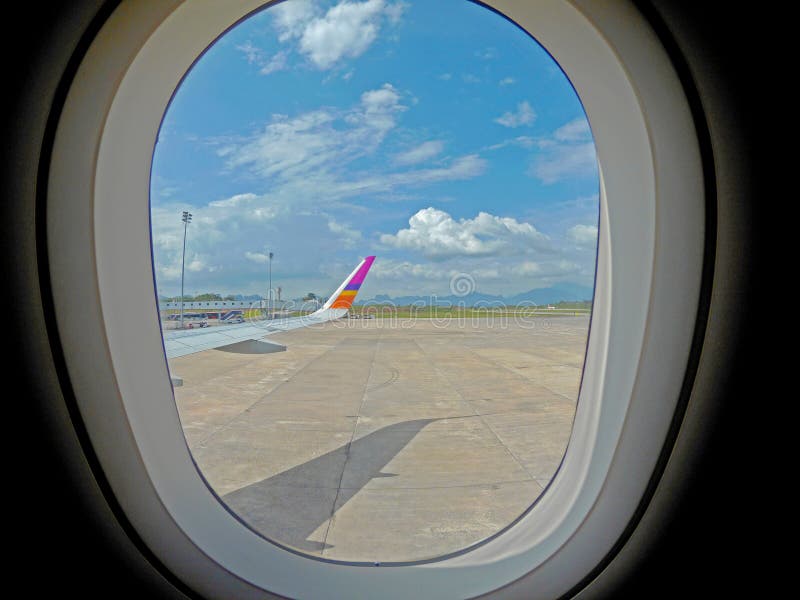 Aircraft Wing stock photo. Image of business, earth, aerial - 95370366