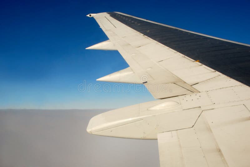 Aircraft Wings during the Flight Stock Photo - Image of journey, nature ...