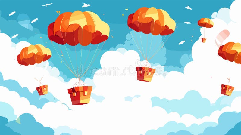 Airdrop Concept Design: Box Falling with Parachute for Creative ...