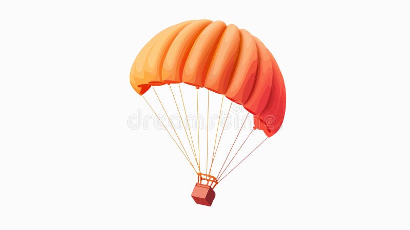 Airdrop Concept Parachute Box Falling Image Stock Vector - Illustration ...