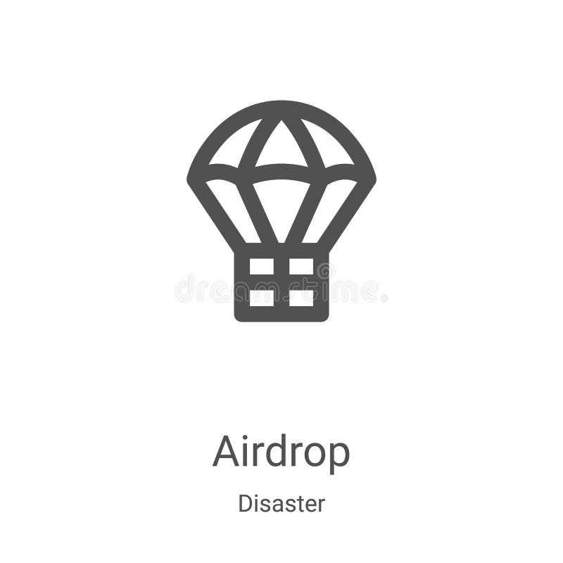 Airdrop Line Icon, Outline Symbol, Vector Illustration, Concept Sign ...