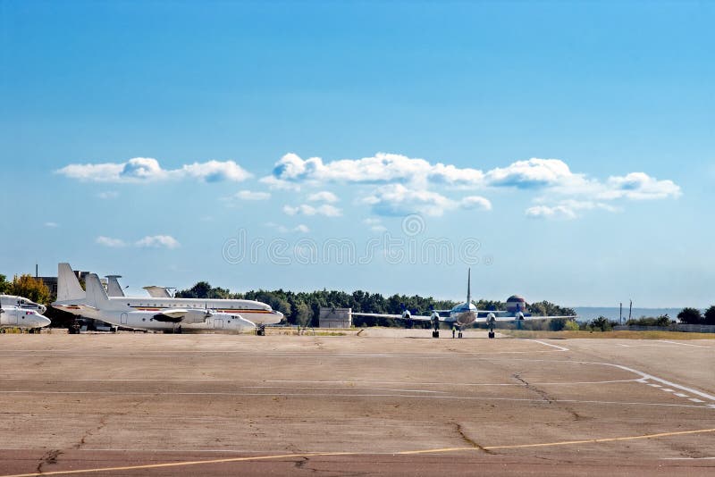 Military Base Airport Runway with Control Tower. Stock Photo - Image of ...