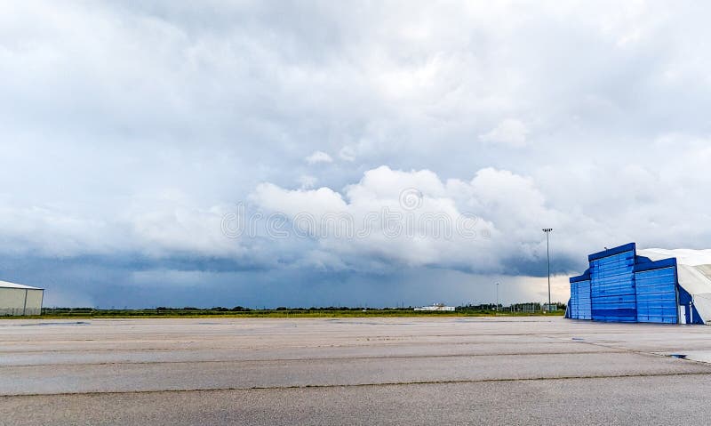 Airfield Bad Weather Approaching Storm Stock Image - Image of aviation ...