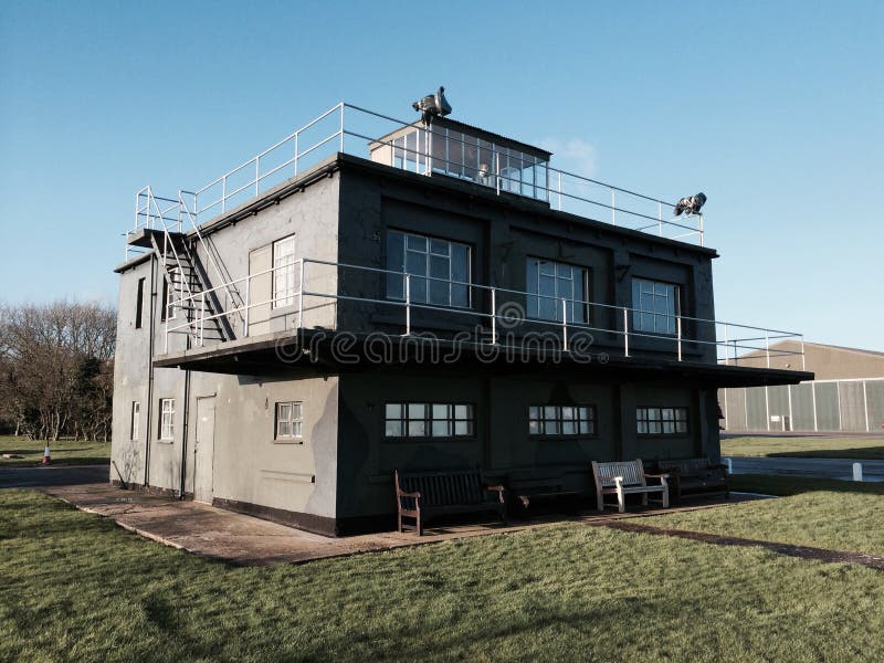 WW2 Airfield Control Tower Lincolnshire Stock Image - Image of crew ...