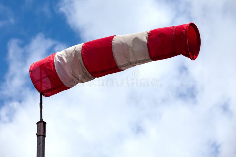 Airfield Windsock in High Winds Stock Photo - Image of power, rippled ...
