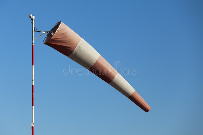 Airfield Windsock in Moderate Winds Stock Photo - Image of horizontal ...