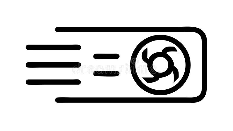 Airflow Vortex Speed Icon, Dynamic Wind Movement Symbol, Vector Design ...