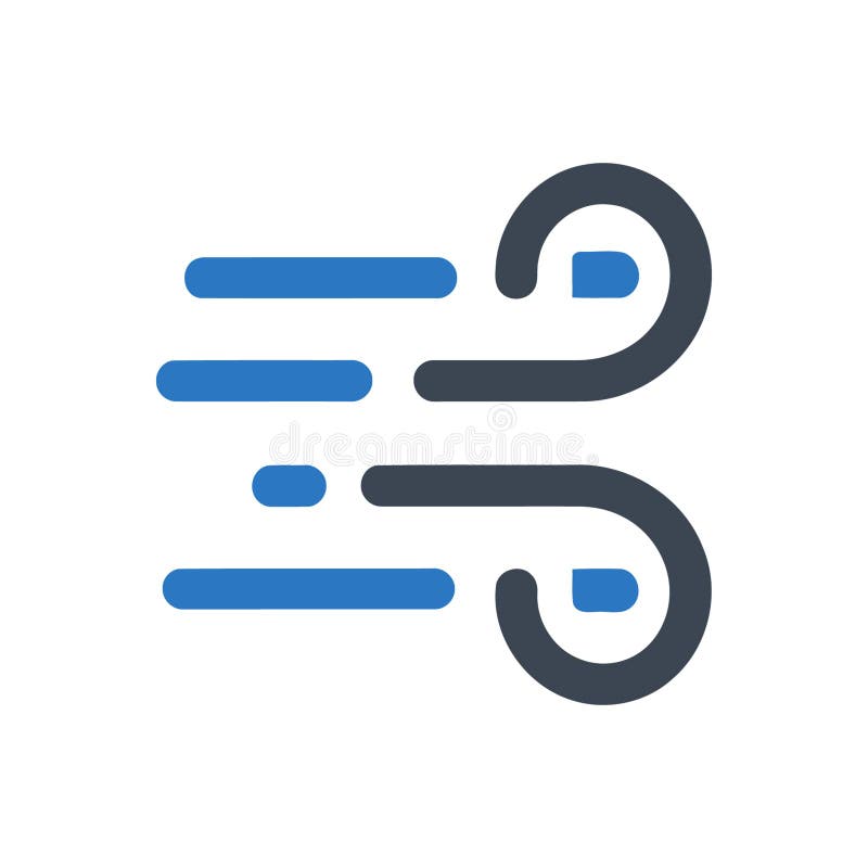 Airflow Wind Motion Icon stock vector. Illustration of breeze - 350466399