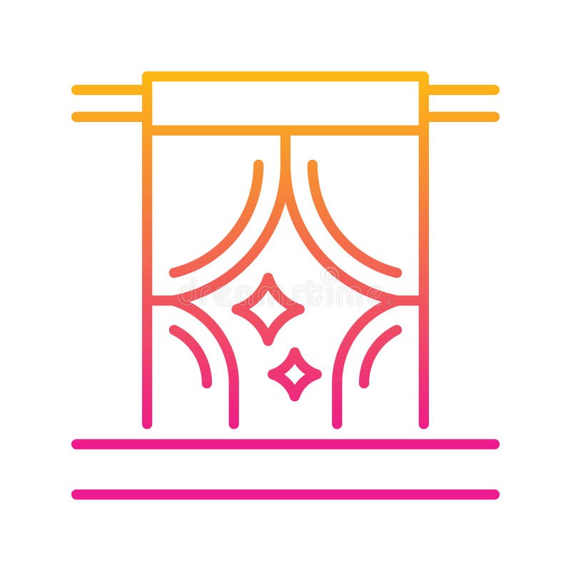 Airing Room Vector Gradient Icon Style Illustration. EPS 10 File Stock ...