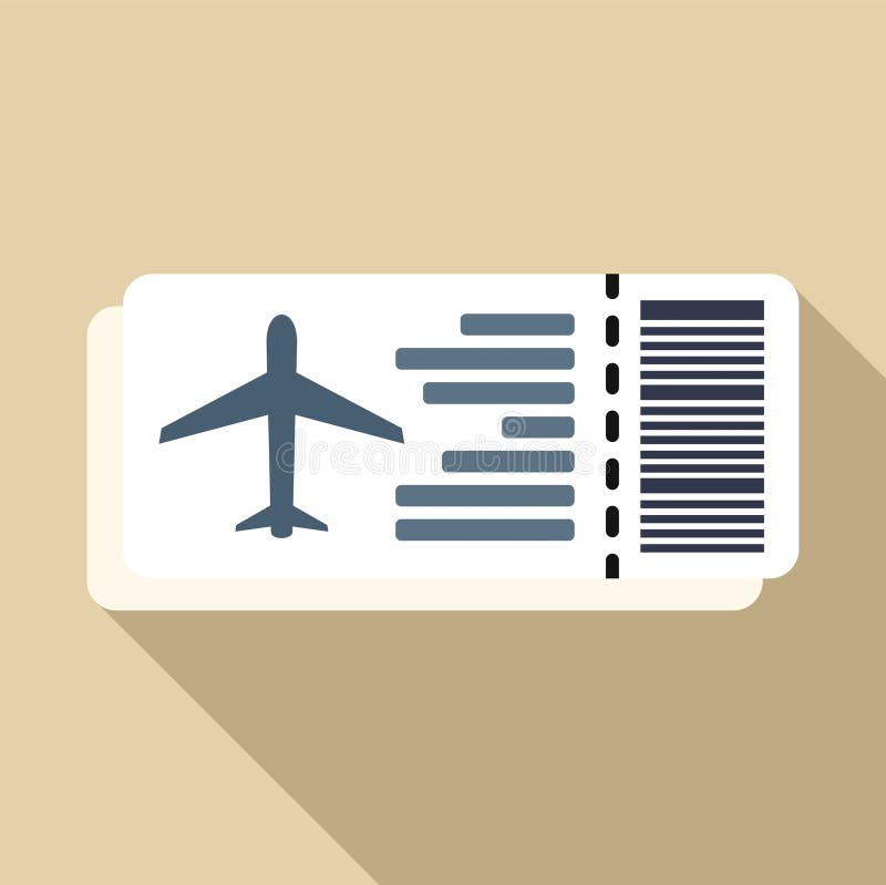Airline Boarding Pass Ticket Allowing Entry To Flight with Barcode ...