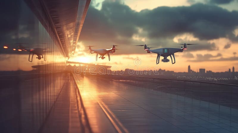 Airline Featuring Drones and Vertical Take-off Planes, Redefining Air ...