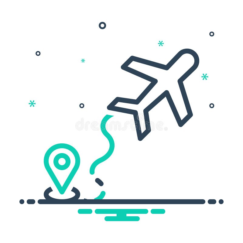 Mix Icon for Airline, Skyway and Tour Stock Vector - Illustration of ...