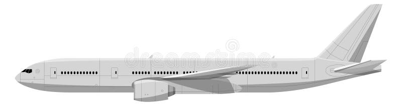 Airline Jet Flight. Flying Airplane Side View Stock Vector ...