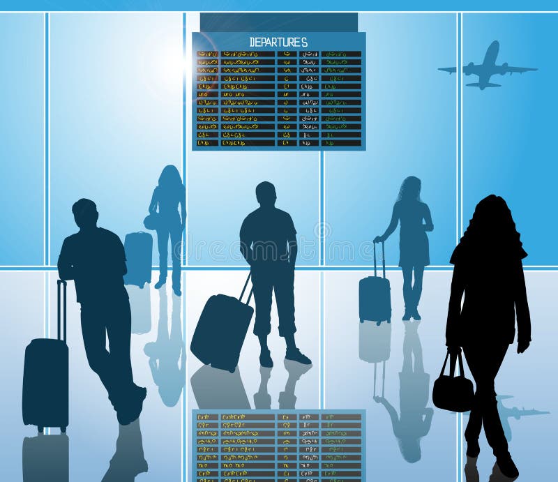 Airline Passengers Icons Set, Isometric Style Stock Illustration ...