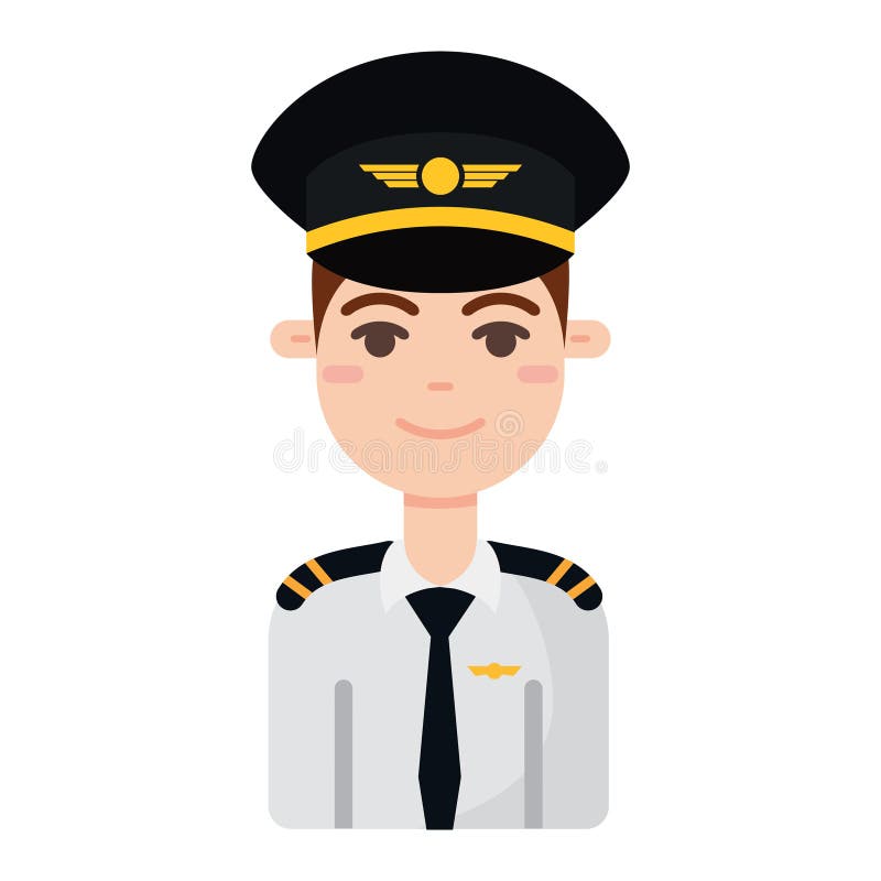 Airline Pilot Cartoon. Vector Stock Vector - Illustration of pilot ...