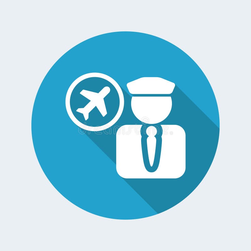 Airline pilot icon stock vector. Illustration of icon - 96396114