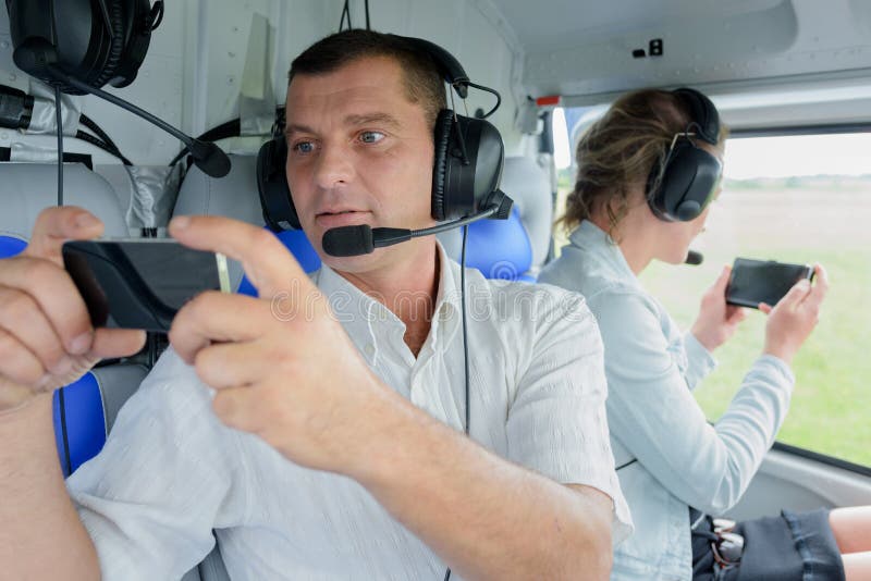 Pilot using a laptop stock photo. Image of indoor, computer - 6678972