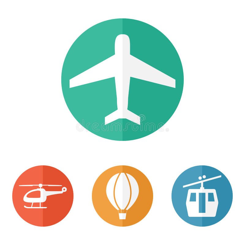 Airline Service Transport Related Icons Stock Vector - Illustration of ...