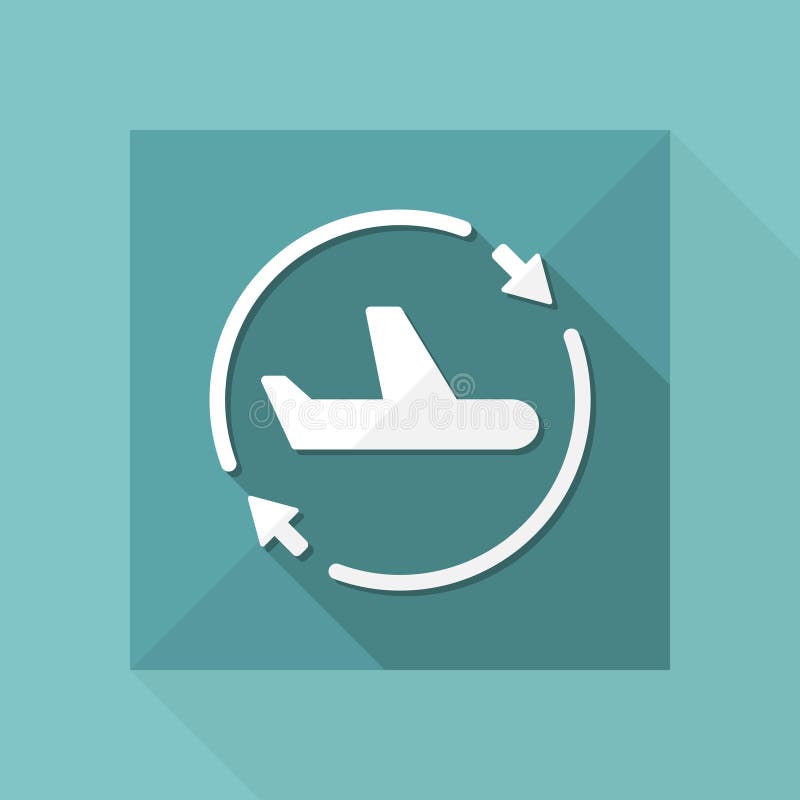 Airline Services Renew Icon Stock Vector - Illustration of restart ...