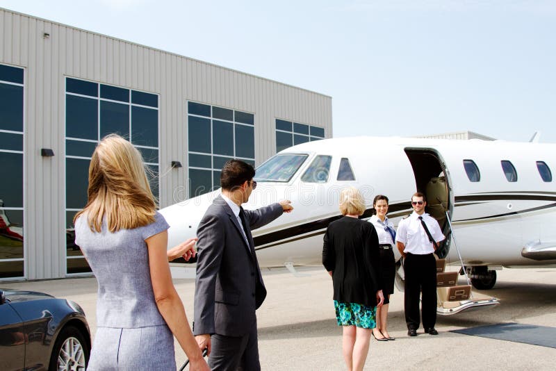 Airline Staff Waiting for Passengers Stock Image - Image of staff ...