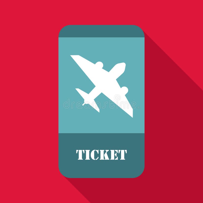 Airline Ticket Icon, Flat Style Stock Vector - Illustration of business ...