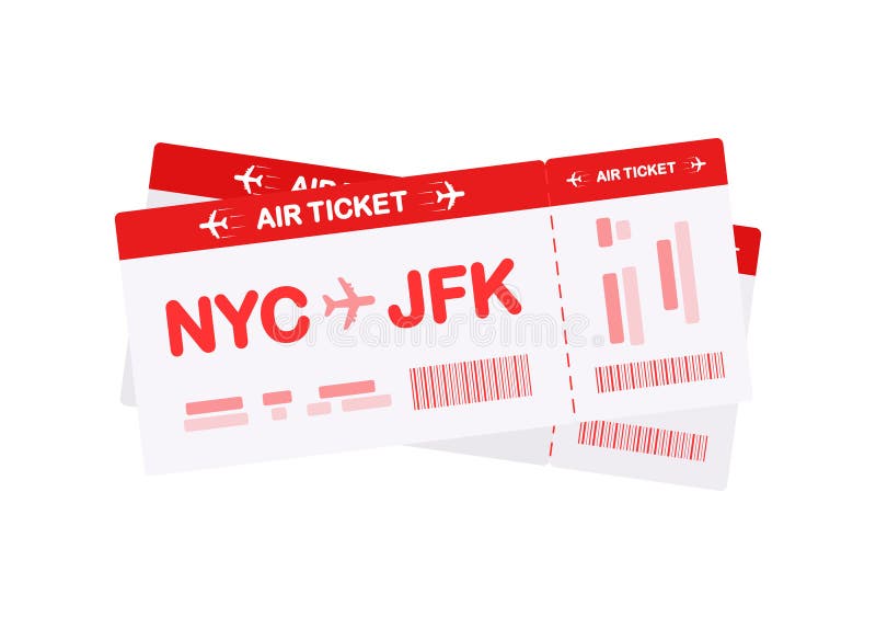 Airline Ticket. Travel Boarding Pass Ticket Template Stock Vector ...