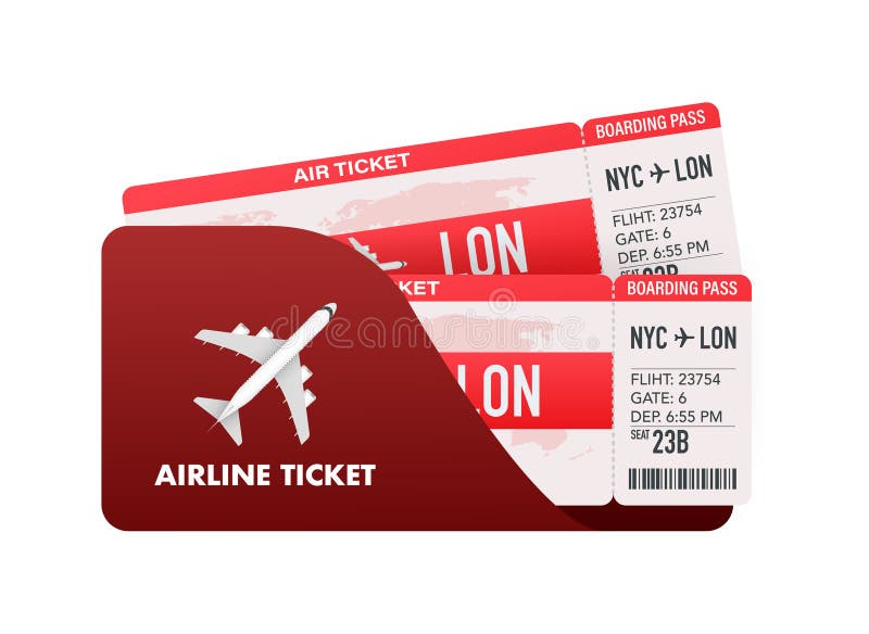 Airline Tickets Or Boarding Pass Inside Of Special Service Envelope