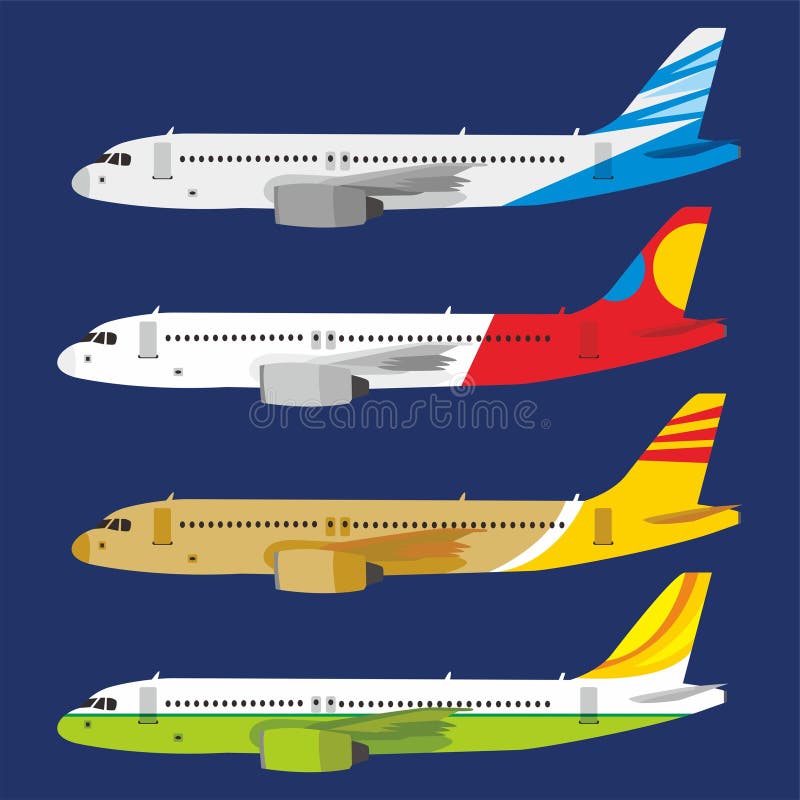 Airline View Side Vector Livery Stock Vector - Illustration of emblem ...
