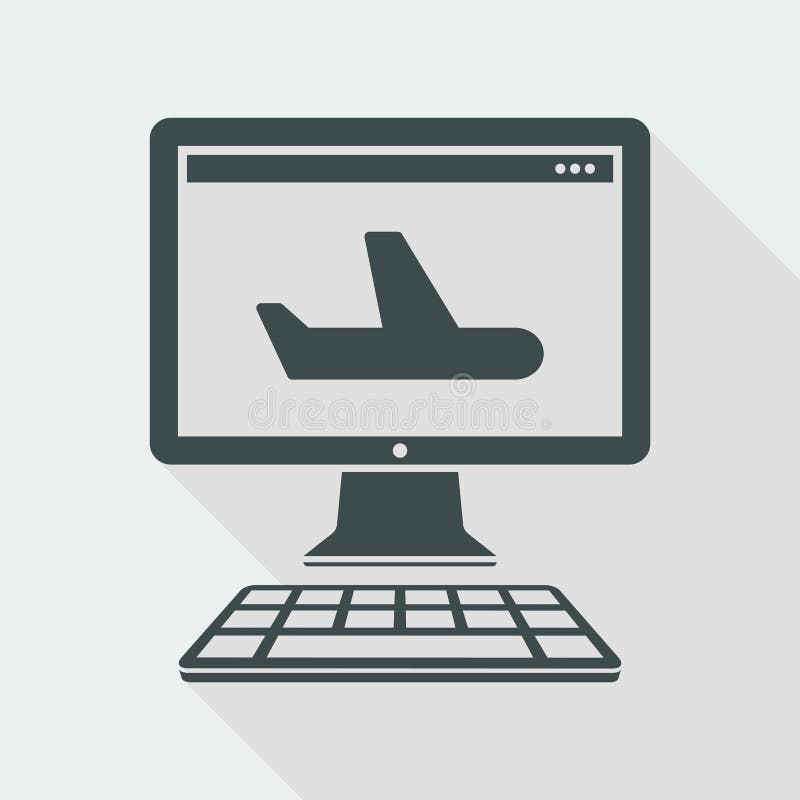 Airline web services icon stock vector. Illustration of online - 117825124