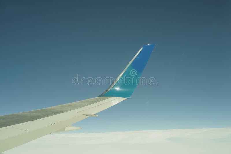 Airline wing tip. stock image. Image of winglet, plane - 24284893