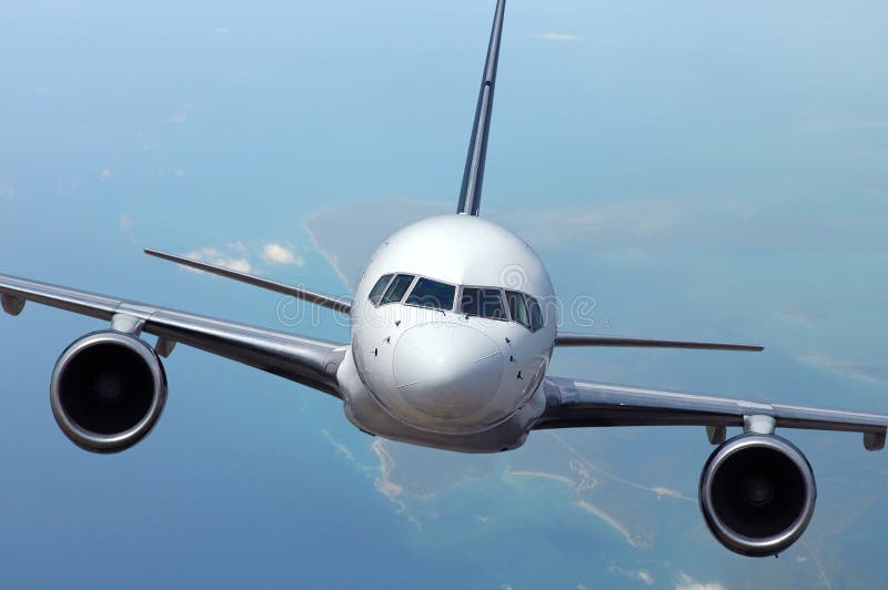 Airliner in flight stock photo. Image of view, metal, cockpit - 2581288