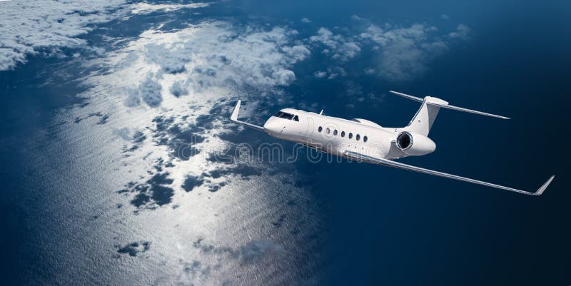 Airliner Flying Above Atlantic Ocean Stock Photo - Image of aviation, flying: 265060484