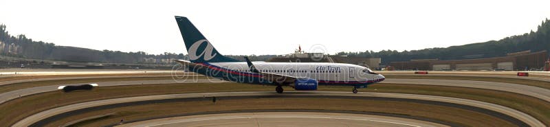 Airliner on the Ground, Ready To Take Off Editorial Image - Image of ...