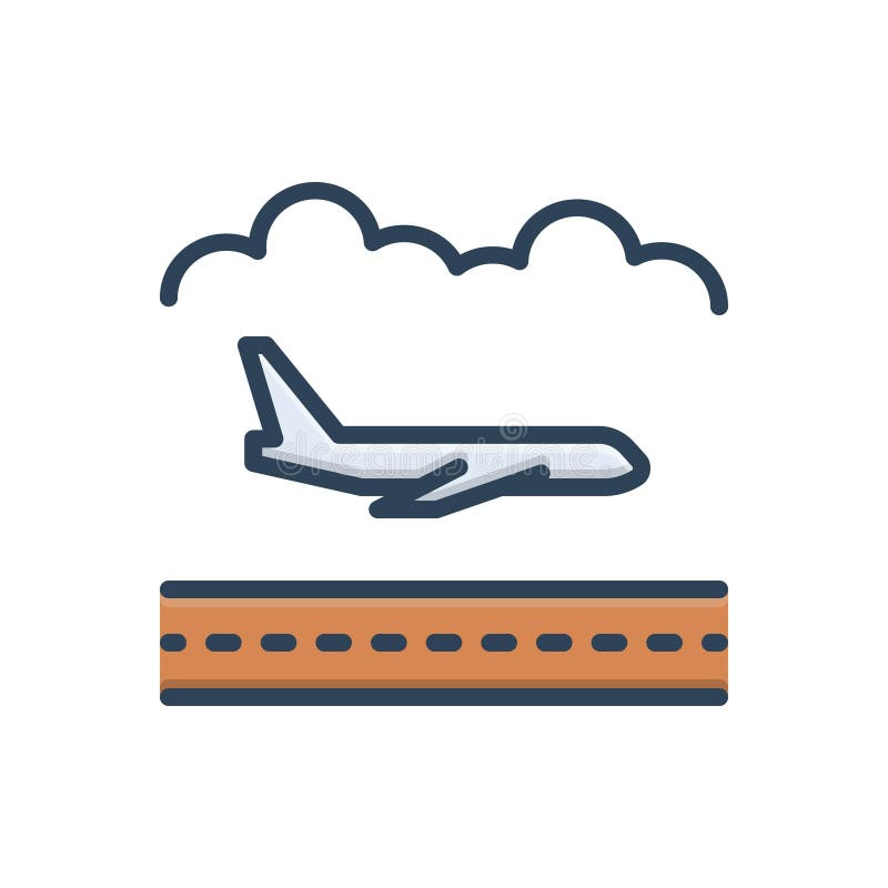 Color Illustration Icon for Airlines, Airway and Skyway Stock Vector ...