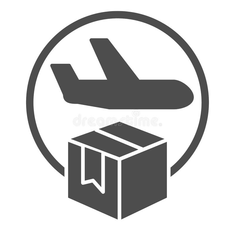 Airmail and Cardboard Package Line Icon, Delivery and Logistic Symbol ...