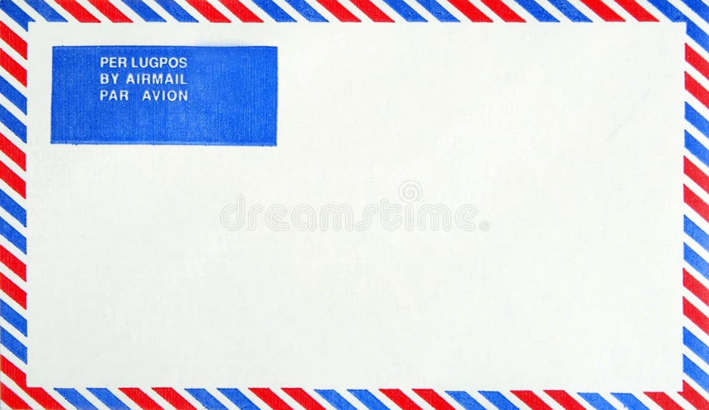 Airmail Envelope. stock photo. Image of white, paper, message - 7537852