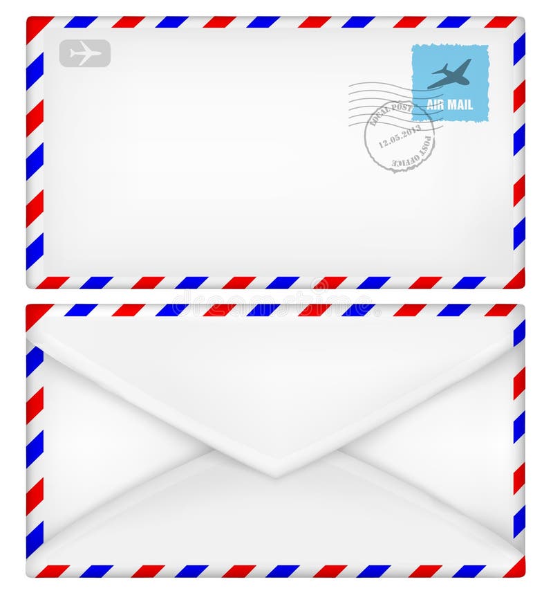 Airmail Envelope With Stamps. Stock Vector - Image: 41380154 Airmail Envelope With Stamps. Stock Vector - Image: 41380154