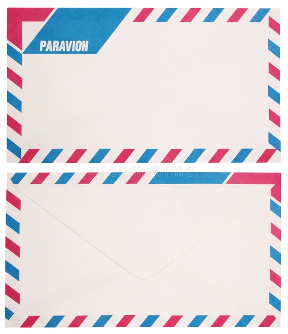 Airmail Envelope Vintage Mail Both Sides Stock Photo - Image of post ...