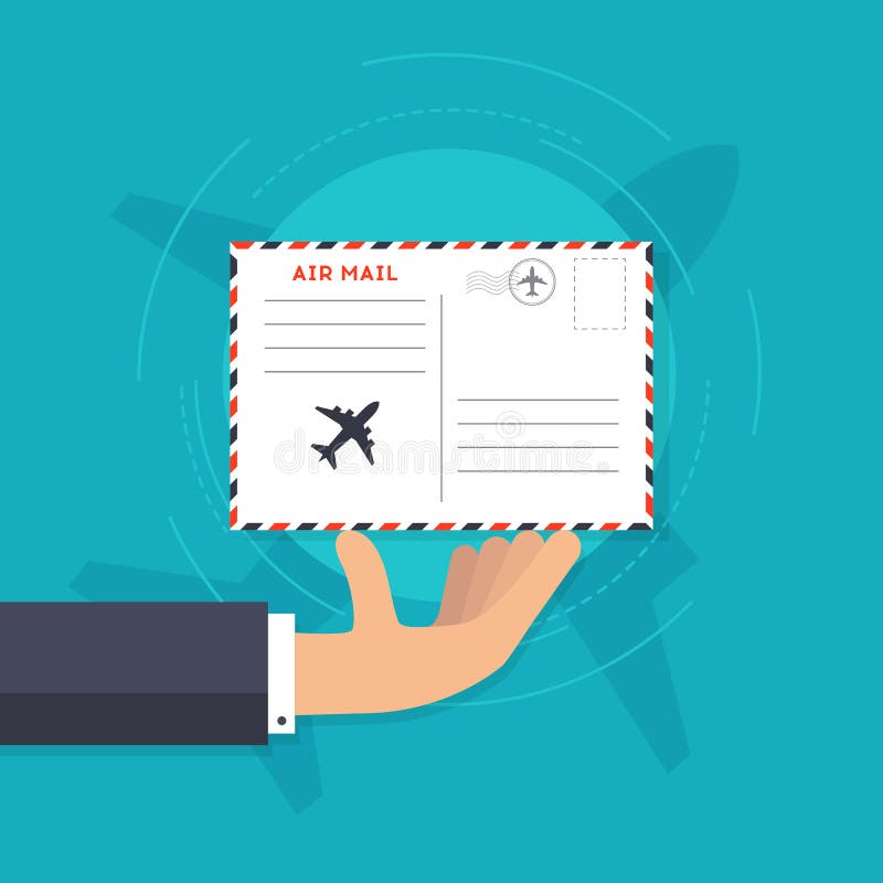 Airmail Vector Illustration Stock Illustration - Illustration of flat ...